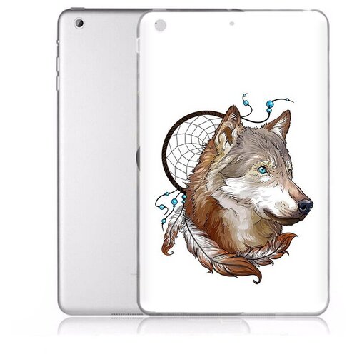 Чехол задняя-панель-накладка-бампер MyPads волк и ловец снов для Apple iPad Air (2013)-A1474/A1475/A1476 противоударный