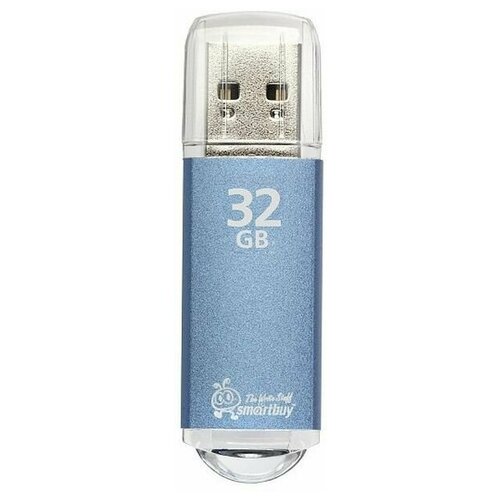Флэш накопитель USB 32 Гб Smart Buy V-Cut, голубой, 1 шт.