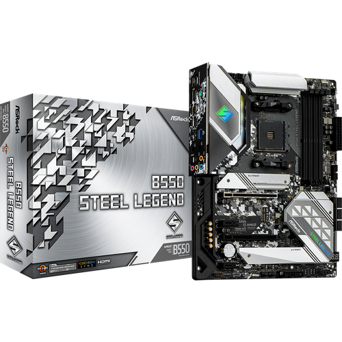 Материнская плата AMD B550 SAM4 ATX B550 STEEL LEGEND ASROCK