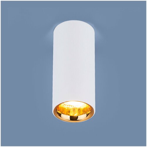 Спот / Накладной потолочный светодиодный светильник Elektrostandard DLR030 12W 4200K белый матовый/золото