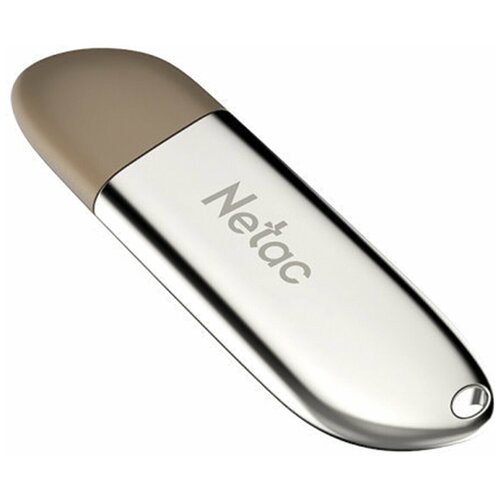 Флеш-диск 32 GB NETAC U352, USB 2.0, металлический корпус, серебристый, NT03U352N-032G-20PN