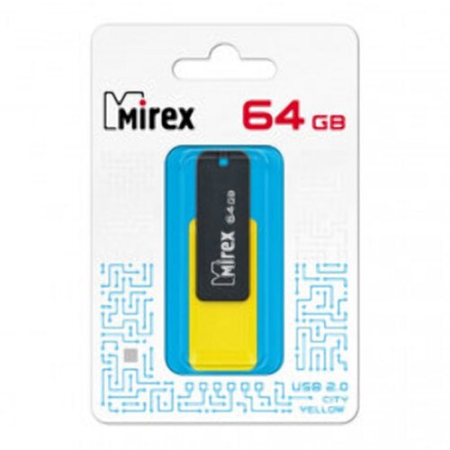 USB флеш-диск 64Gb Mirex CITY YELLOW 64GB (ecopack)
