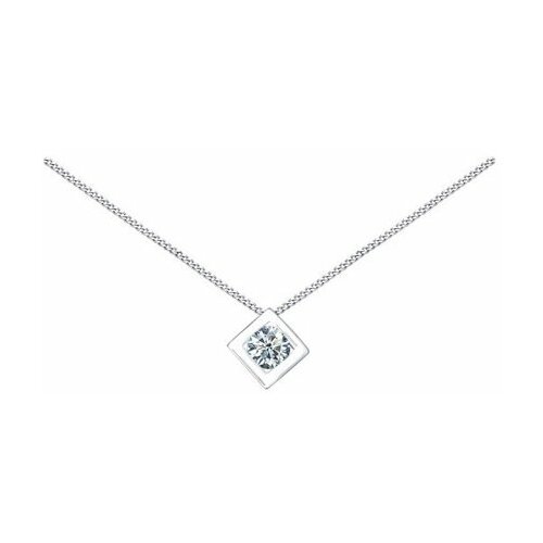 Колье Diamant online, серебро, 925 проба, фианит, длина 40 см.