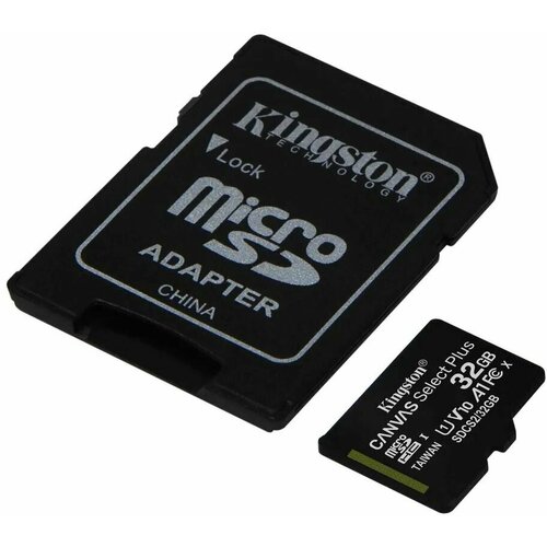 Kingston / Canvas Select Plus / Карта памятиMicro Class 10 UHS-I A1 32Gb