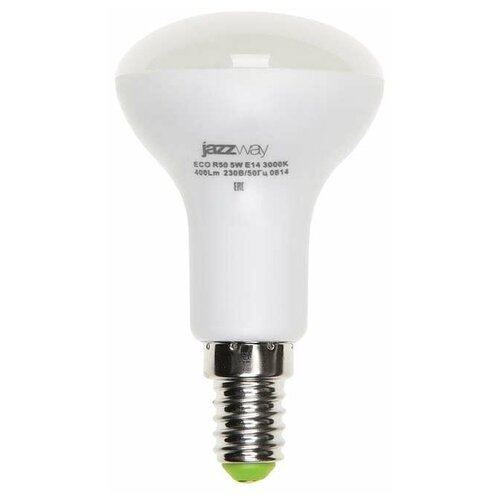 Лампа светодиодная PLED-ECO-R50 5Вт 3000К тепл. бел. E14 400лм 220-240В JazzWay 1037015A (8шт.)