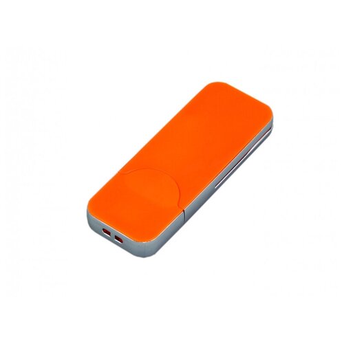 Пластиковая флешка для нанесения логотипа в стиле iphone (128 Гб / GB USB 2.0 Оранжевый/Orange I-phone_style Флеш-карта Айсберг)