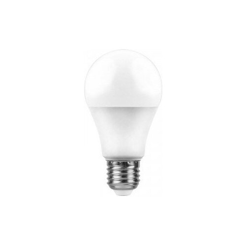 Светодиодная LED лампа Feron ЛОН A60 E27 12W(1100lm) 6400K 6K матовая 118x60, LB-93 25490 (упаковка 10 штук)
