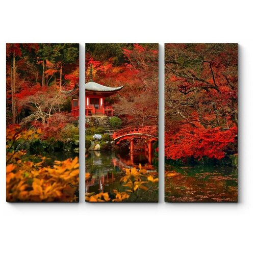 Модульная картина Красная осень в Киото90x65