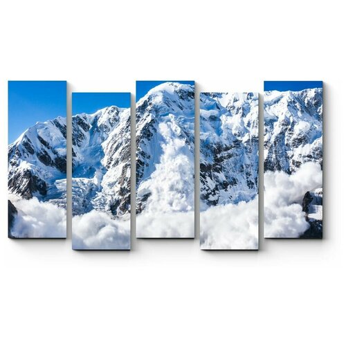 Модульная картина Сход снега в горах Кавказа 130x75