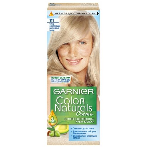 GARNIER Color Naturals стойкая питательная крем-краска для волос, 111 Платиновый блонд
