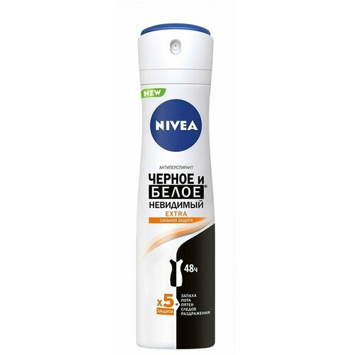 Антиперспирант NIVEA Черное и Белое. Невидимый, Extra женский