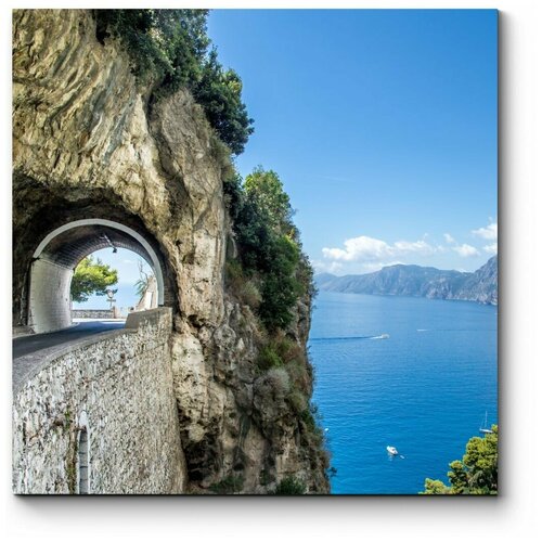 Модульная картина Тоннель на побережье Италии 130x130