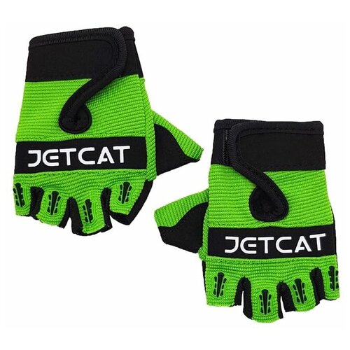 Перчатки JETCAT, 2 шт., черный, зеленый
