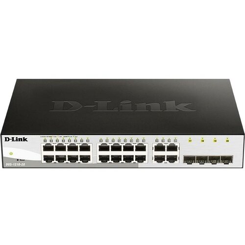 D-Link DGS-1210-20/F2A Настраиваемый коммутатор WebSmart с 16 портами 10/100/1000Base-T и 4 комбо-портами 100/1000Base-T/SFP