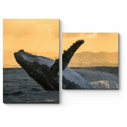 Модульная картина Величественный кит 130x98