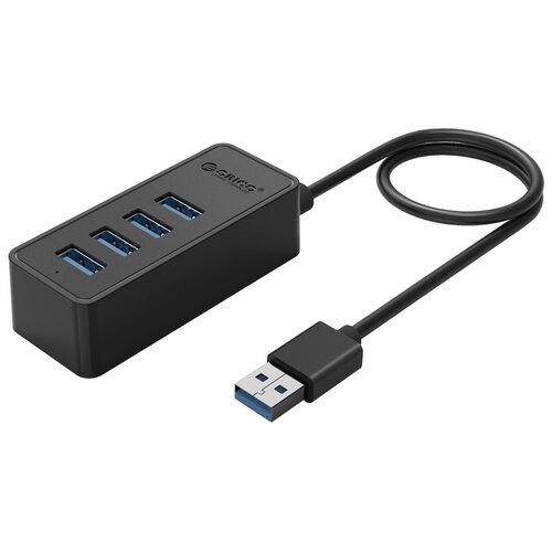 USB-концентратор  ORICO W5P-U3-100, разъемов: 4, 100 см, черный