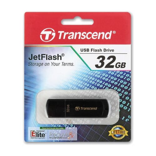 Флэш-диск USB 32Gb Transcend Jetflash 350, черный (TS32GJF350), 25шт.