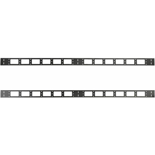 Органайзер кабельный вертикальный 18U 90мм черный | код.130411-01275 | ССД (3шт. в упак.)