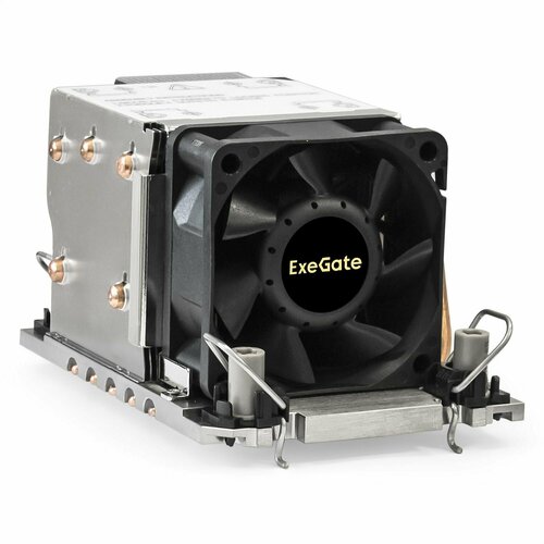 Кулер ExeGate ESNK-P0078AP4. PWM.2U.4189. Cu (Al+Cu, 2U, 5 тепл. трубок, LGA 4189, TDP 300W, Fan 80mm, PWM, 2100-8000RPM, 2 ball bearing, 4pin, 54,3db, 400г, на защелках, с термопастой, Retail box) EX293442RUS