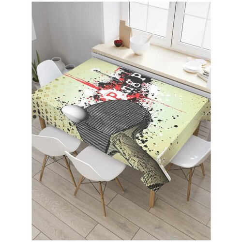 Скатерть прямоугольная JoyArty на кухонный стол "Пинг-понг" из оксфорда, 120x145 см
