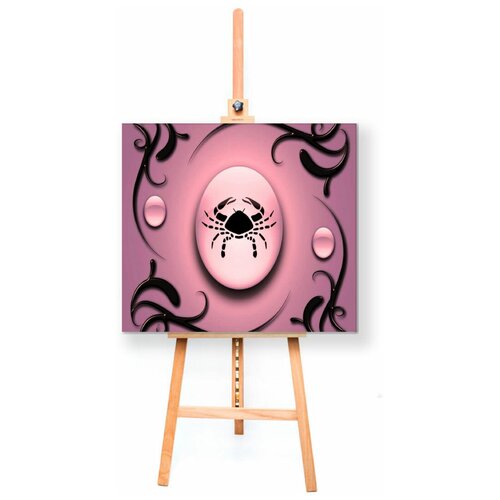 Интерьерная картина Coolpodarok Знаки Зодиака Рак Розовый фон