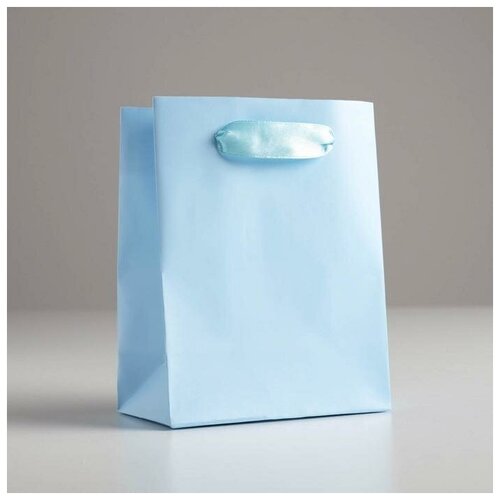 Пакет подарочный «Голубой», 11,5 × 14.5 × 6 см