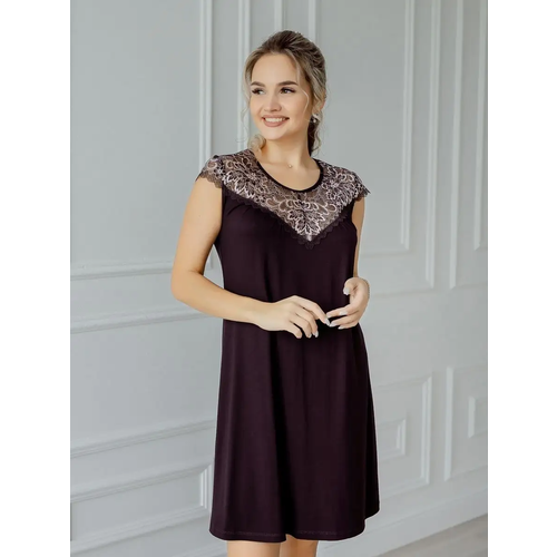 Сорочка  Текстильный Край, размер 56, фиолетовый
