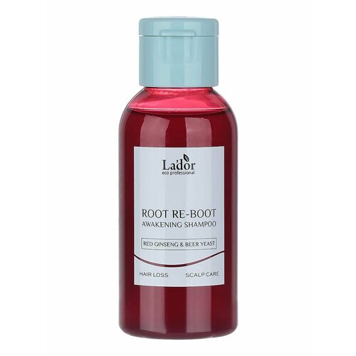 Шампунь для волос для сухих и тусклых волос, 50 мл, Root Re-Boot Awakening Shampoo (Red Ginseng & Beer Yeast), La'dor