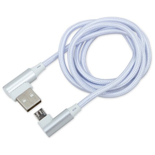 Дата-кабель зарядный USB/Micro USB, белый (угловой) 1м. ARNEZI A0605030