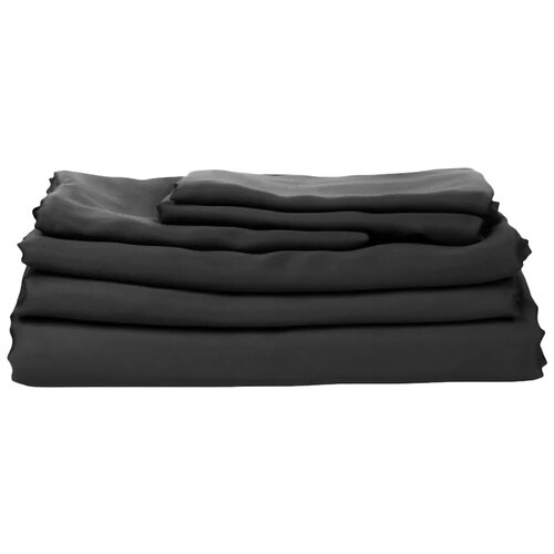 Комплект постельного белья GoodNight Essential, 2-спальное, тенсель, черный