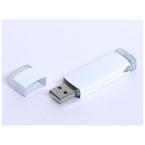 Классическая металлическая флешка для нанесения логотипа (128 Гб / GB USB 3.0 Белый/White 014 Флеш-карта Хит)