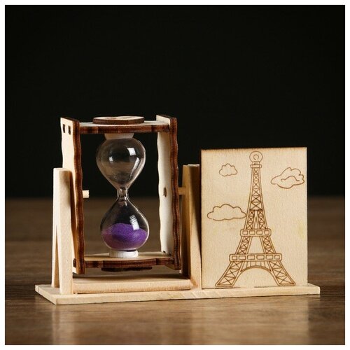 Песочные часы "Башня", сувенирные, с карандашницей, 10 х 13.5 см, микс./В упаковке шт: 1