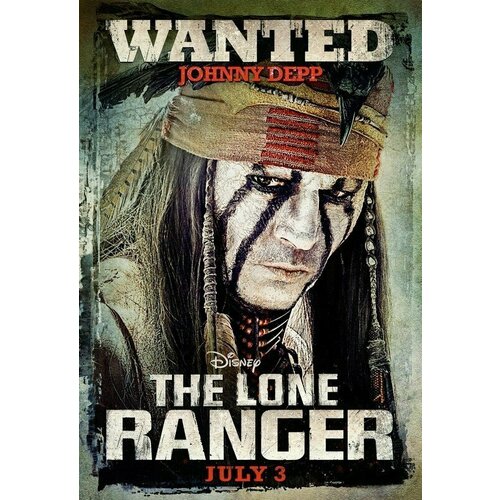 Плакат, постер на холсте Одинокий рейнджер (The Lone Ranger), Гор Вербински. Размер 21 х 30 см