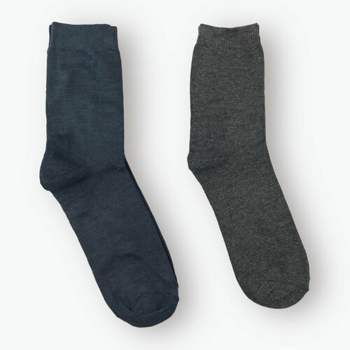 Носки Мини, 2 пары, размер 41-47, серый, синий