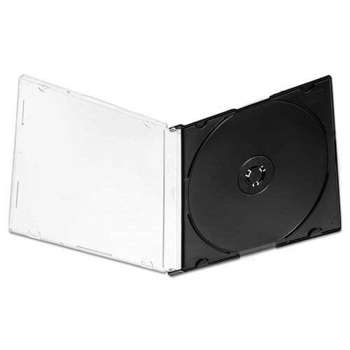 Бокс для CD диска Slim 5 мм, черный, 1 штука CD Slim Box на 1 компакт диск