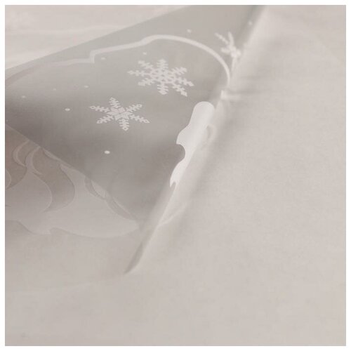 Набор наклеек новогодних "Белые снежинки" Дед Мороз, 34,3 х 35,6 см