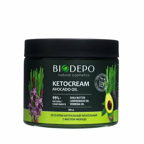 BIODEPO Кето-крем Biodepo натуральный питательный универсальный с маслом авокадо 380 мл