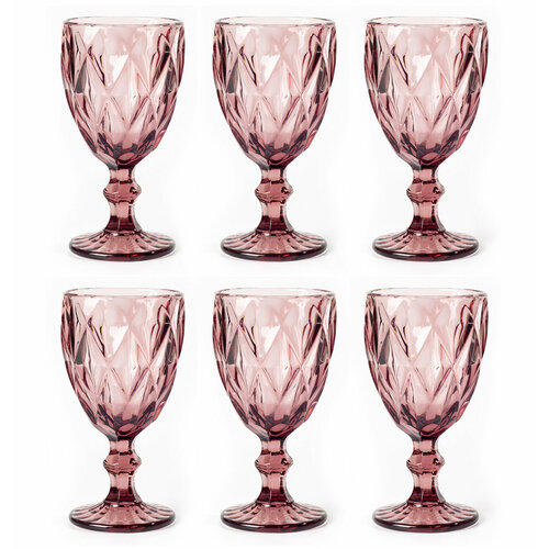 Набор бокалов универсальный, 300 мл, 6 шт, цвет Рубиновый