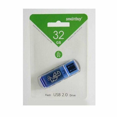 Карта памяти USB 32 Gb Smart Buy Glossy в блистере <синий>