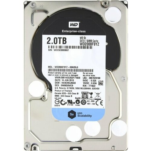 Жесткий диск Western Digital WD2000F9YZ 2Tb 7200 SATAIII 3.5" HDD