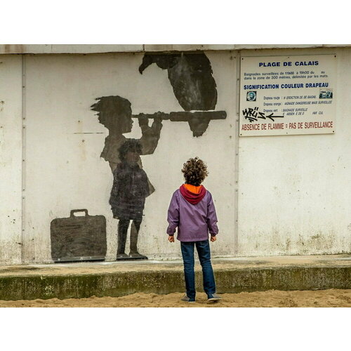 Плакат, постер на бумаге Banksy/Бэнкси/искусство/арт/абстракция/творчество. Размер 21 на 30 см