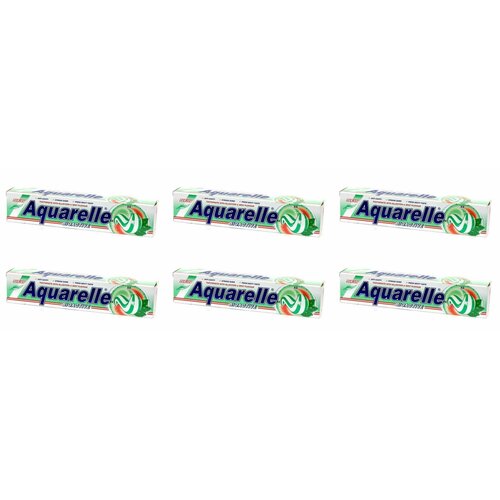 AQUARELLE Зубная паста Биоактив, зеленая, 75 мл, 6 шт.