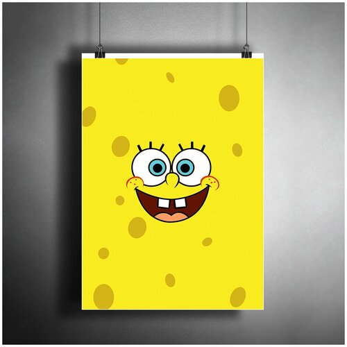 Постер плакат для интерьера "Мультсериал: Губка Боб Квадратные Штаны. SpongeBob SquarePants" / Декор дома, офиса, комнаты, квартиры A3 (297 x 420 мм)