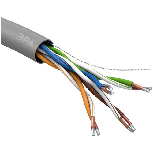 ЭРА Кабель витая пара U/UTP 4x2x24 AWG Cat5e CCA PVC 305м SIMPLE (2/36)