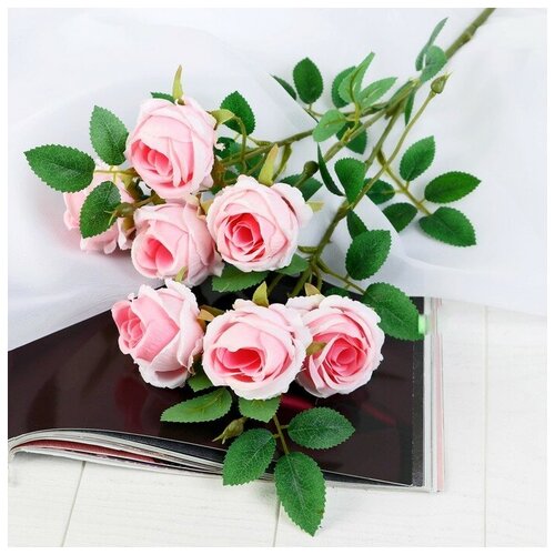 Цветы искусственные "Роза Септима" 5х65 см, розовый 4738198