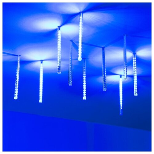 Светодиодная гирлянда ARD-ICEFALL-CLASSIC-D12-200-10PCS-CLEAR-32LED-LIVE BLUE (230V, 10.5W) (Ardecoled, IP65)