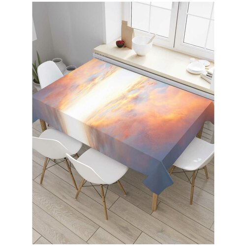 Скатерть прямоугольная JoyArty на кухонный стол "Небесная облачность" из оксфорда, 120x145 см