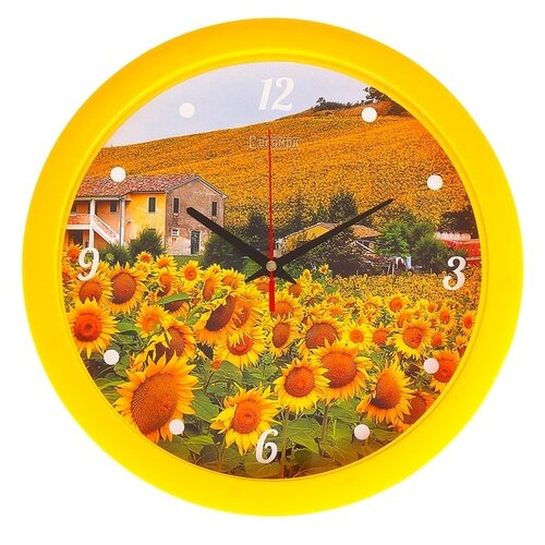 Часы настенные кварцевые Соломон Подсолнечник (2436433), желтый