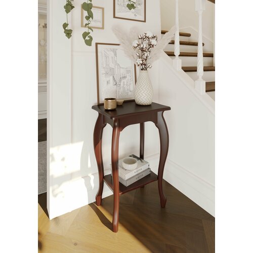 Консольный столик Онега, Ангстрем, столик из натурального дерева, массив дерева, цвет коричневый, 51х37х76 см