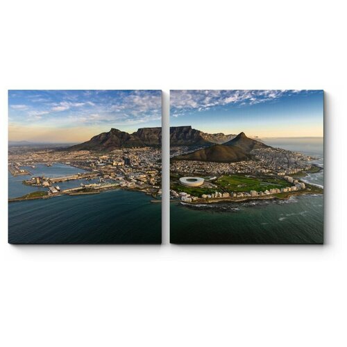 Модульная картина Потрясающая панорама Кейптауна 60x30